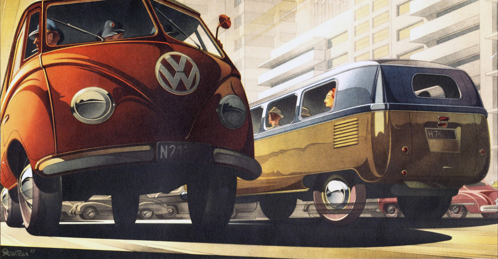 Volkswagen Advertising Art (1951–1960): Bernd Reuters - Blog